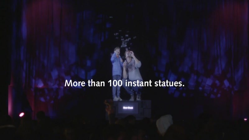 Spotify - 6-meter tall holographic statues